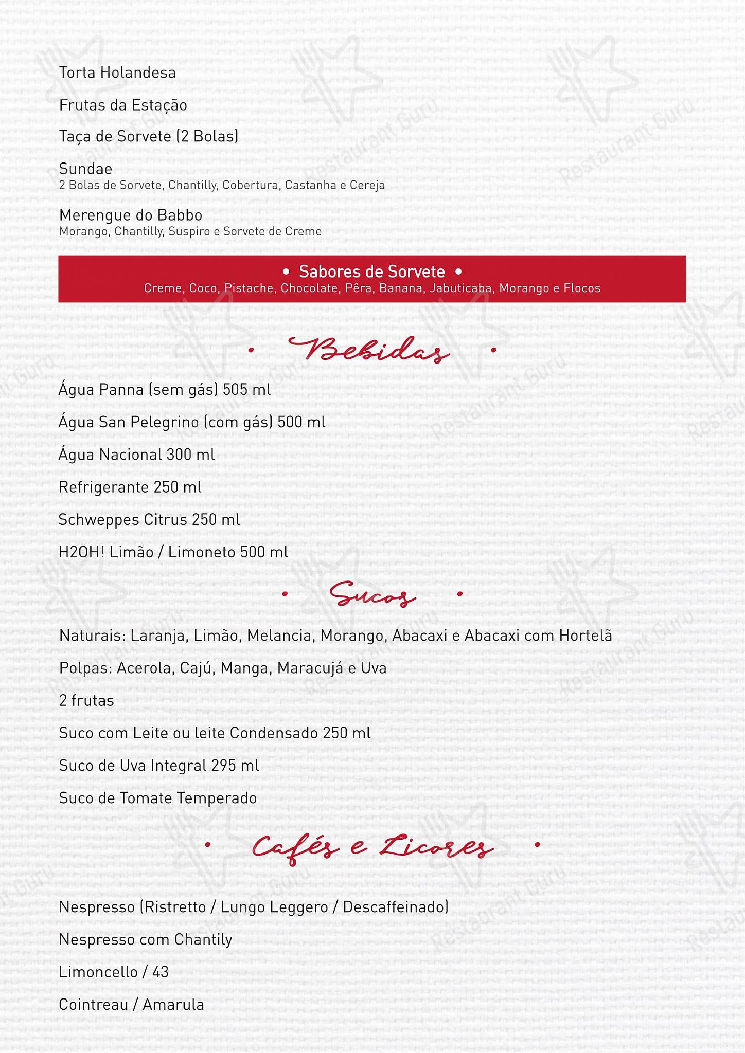Menu em Cantina Babbo Américo pizzaria, Santos