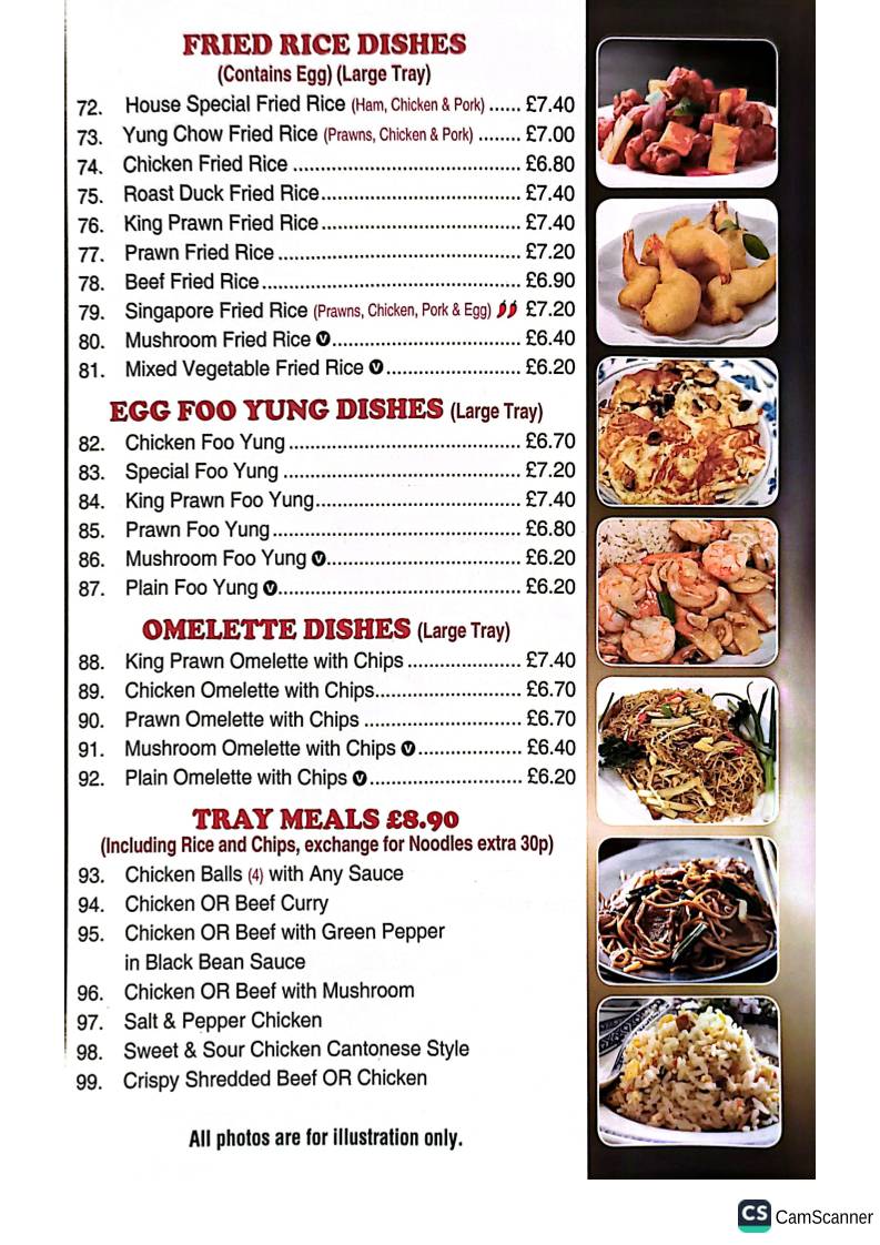 Menu at Golden Star Cardiff restaurant, Cardiff, 48 Waungron Rd