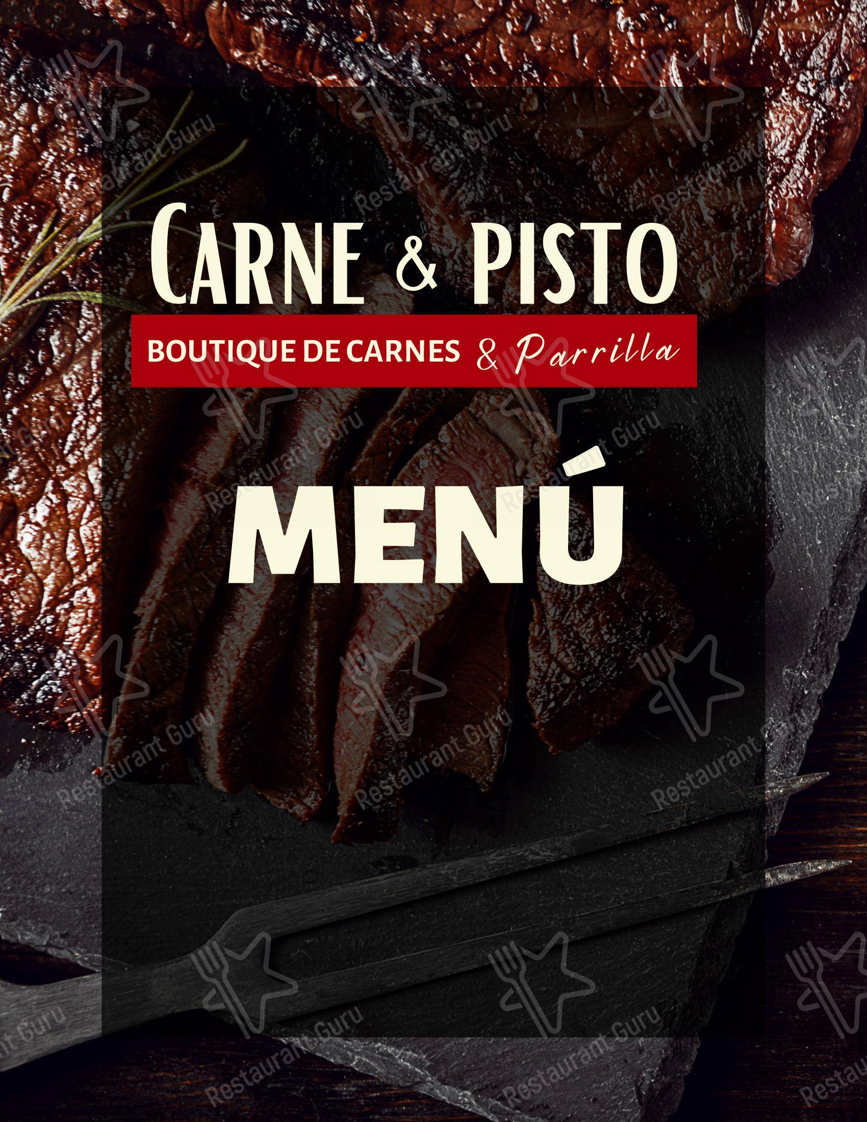 Carta de barbacoa Carne y Pisto, Temixco
