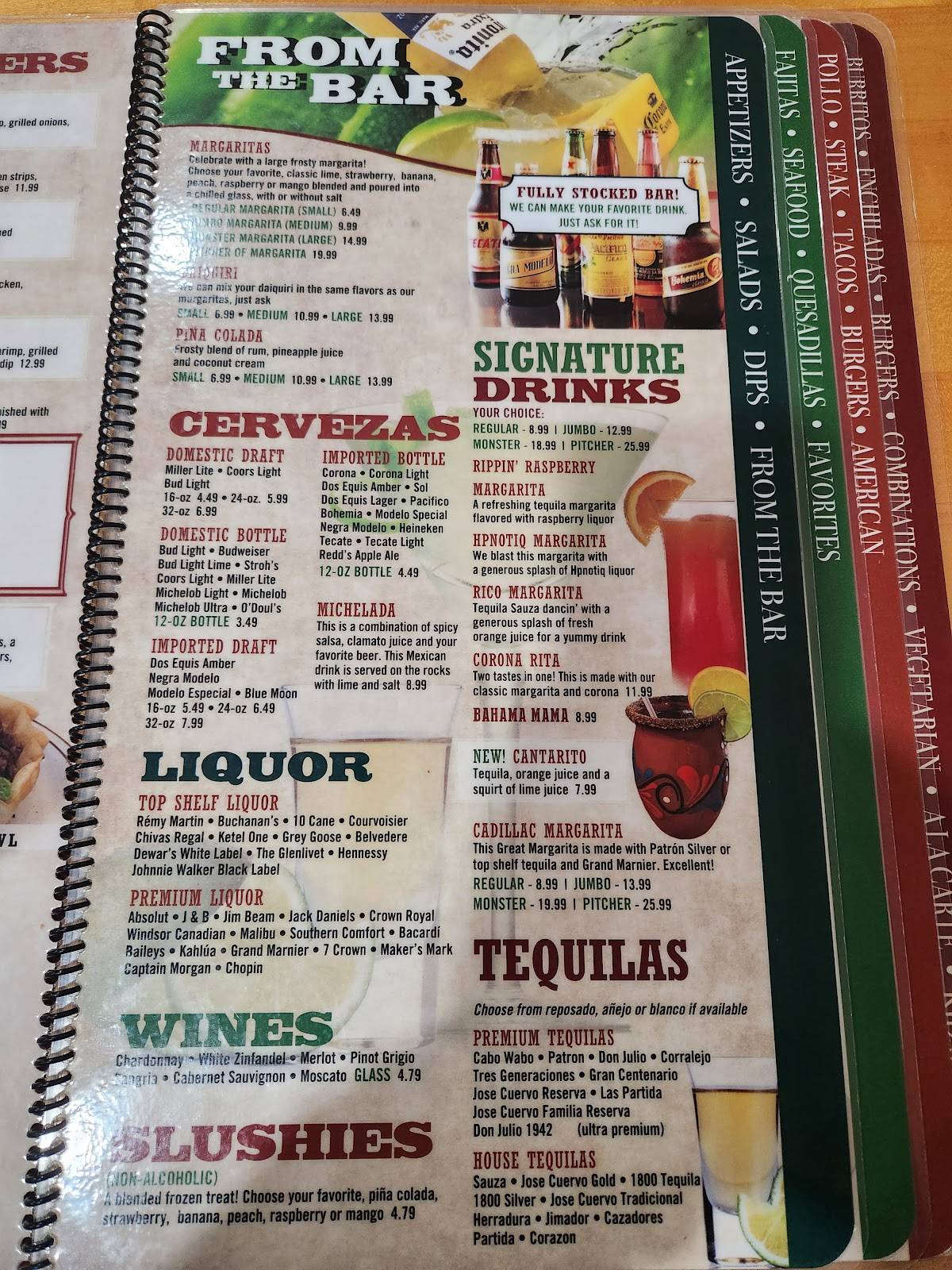 Menu at Casa Grande Mexican Grill & Bar, Gas City