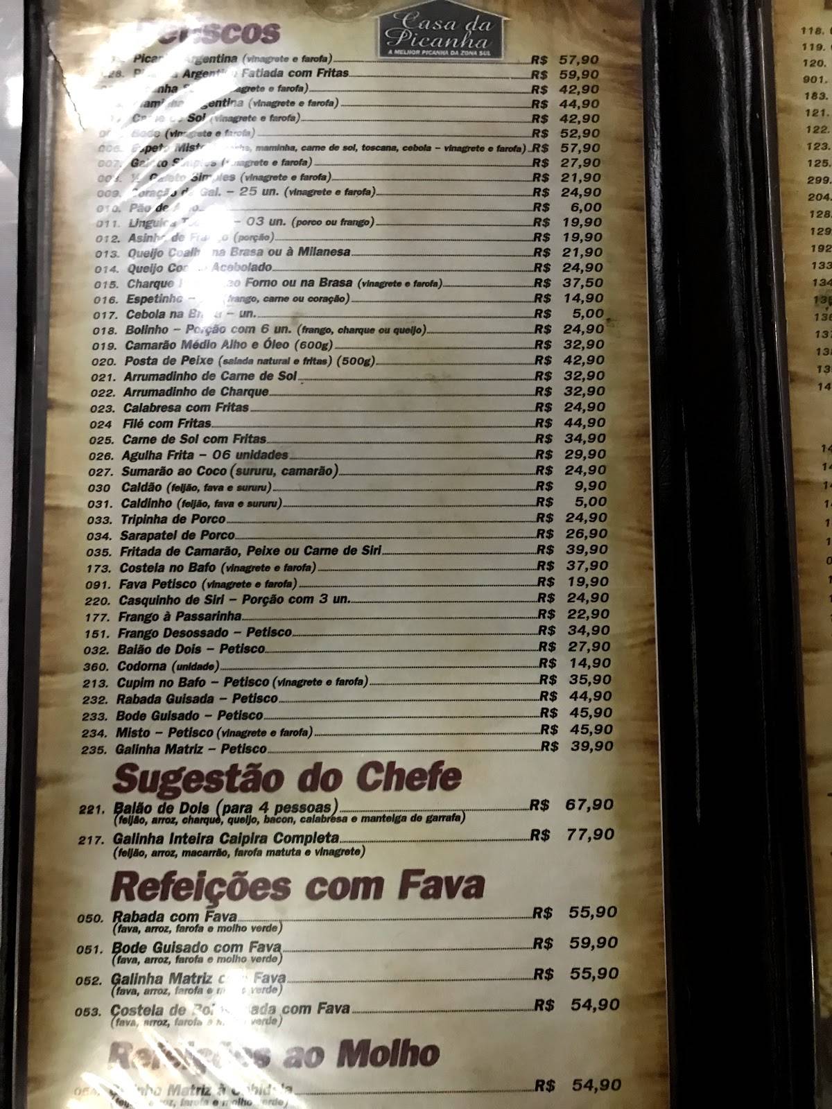 Menu em Casa da Picanha restaurante, Recife, R. Santos Leite