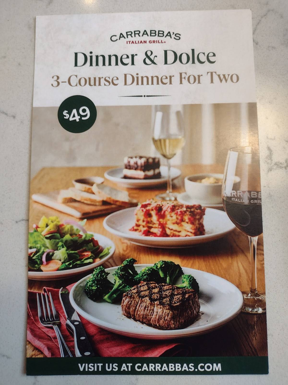 Menu at Carrabba's Italian Grill restaurant, Oro Valley, N Oracle Rd