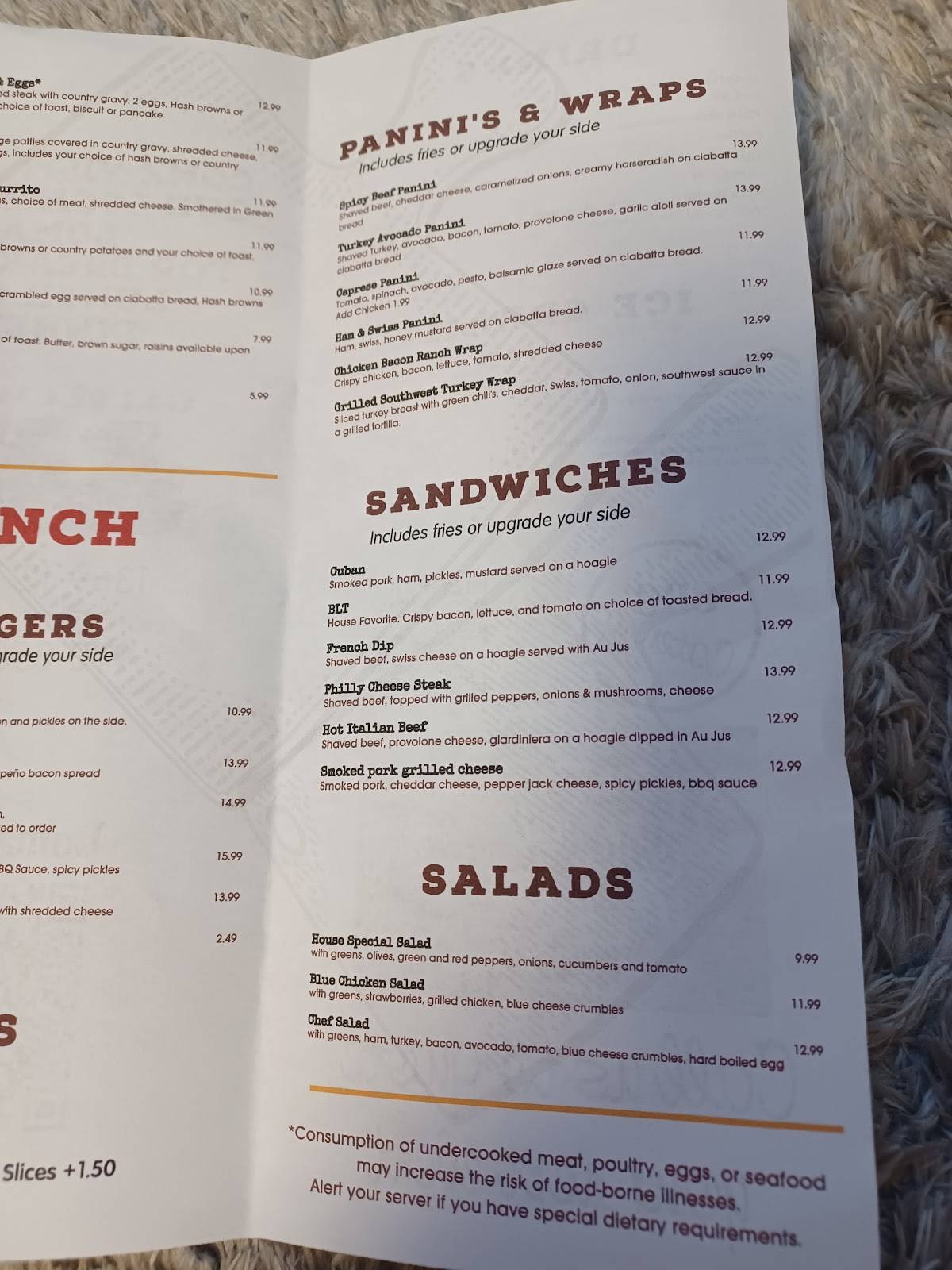 Menu at Cattlemen's Cafe & Catering, Fruita