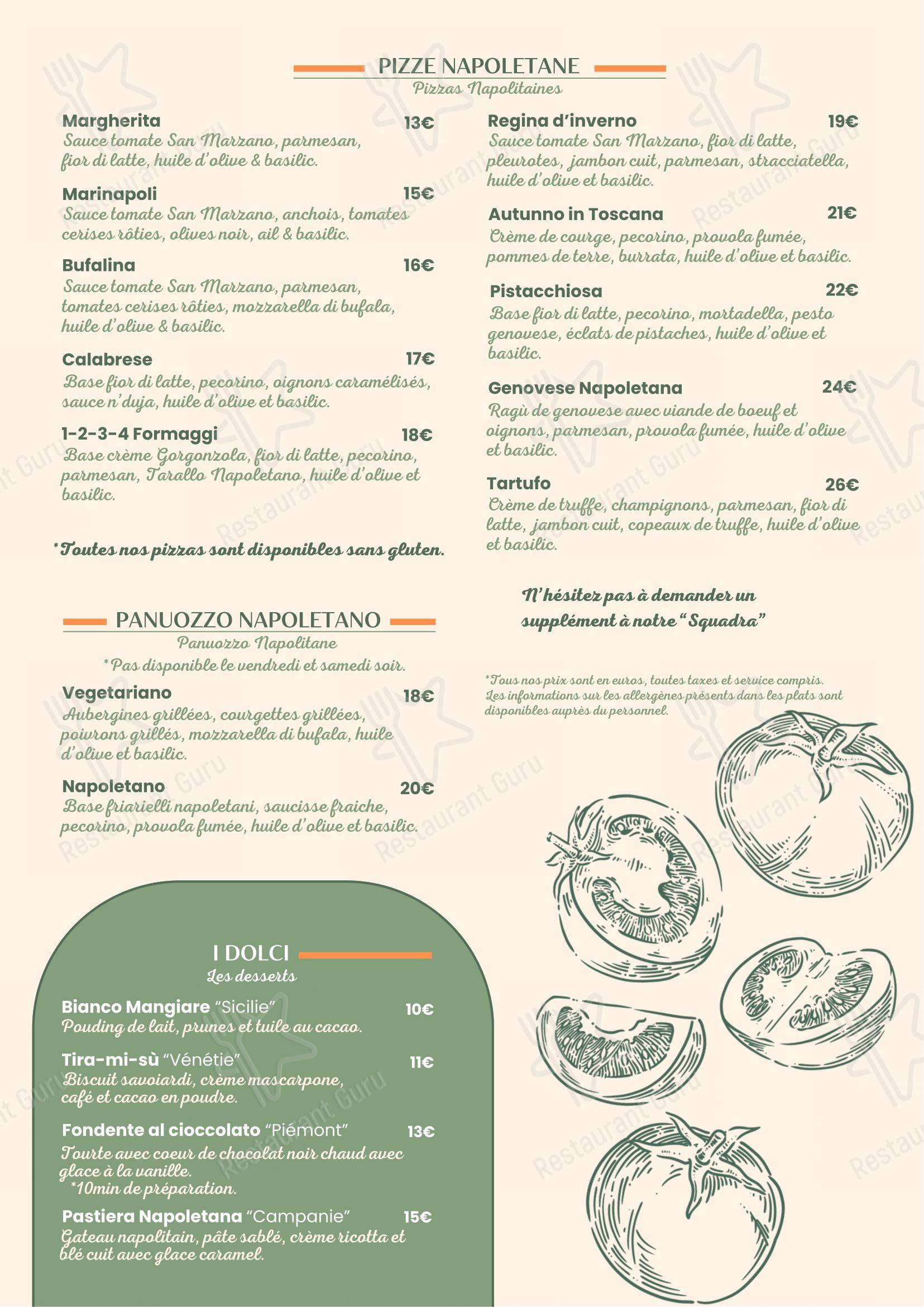 Menu au Cavallo Restaurant, Lyon