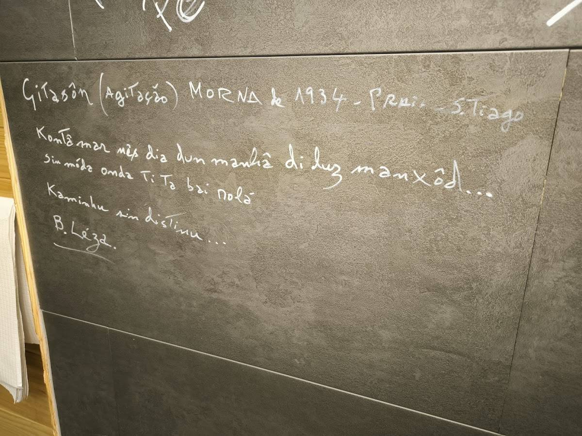 Menu at Cave 158 restaurant, Lisbon