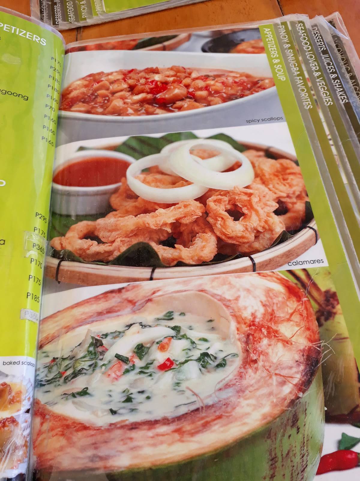 Menu at Lantaw Floating Native Restaurant - Cordova, Cebu City