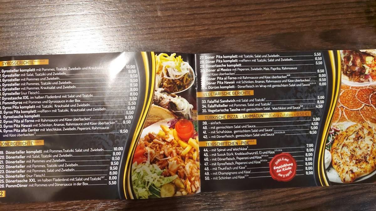 Speisekarte von Center Grill & Pizzeria, Niederzier