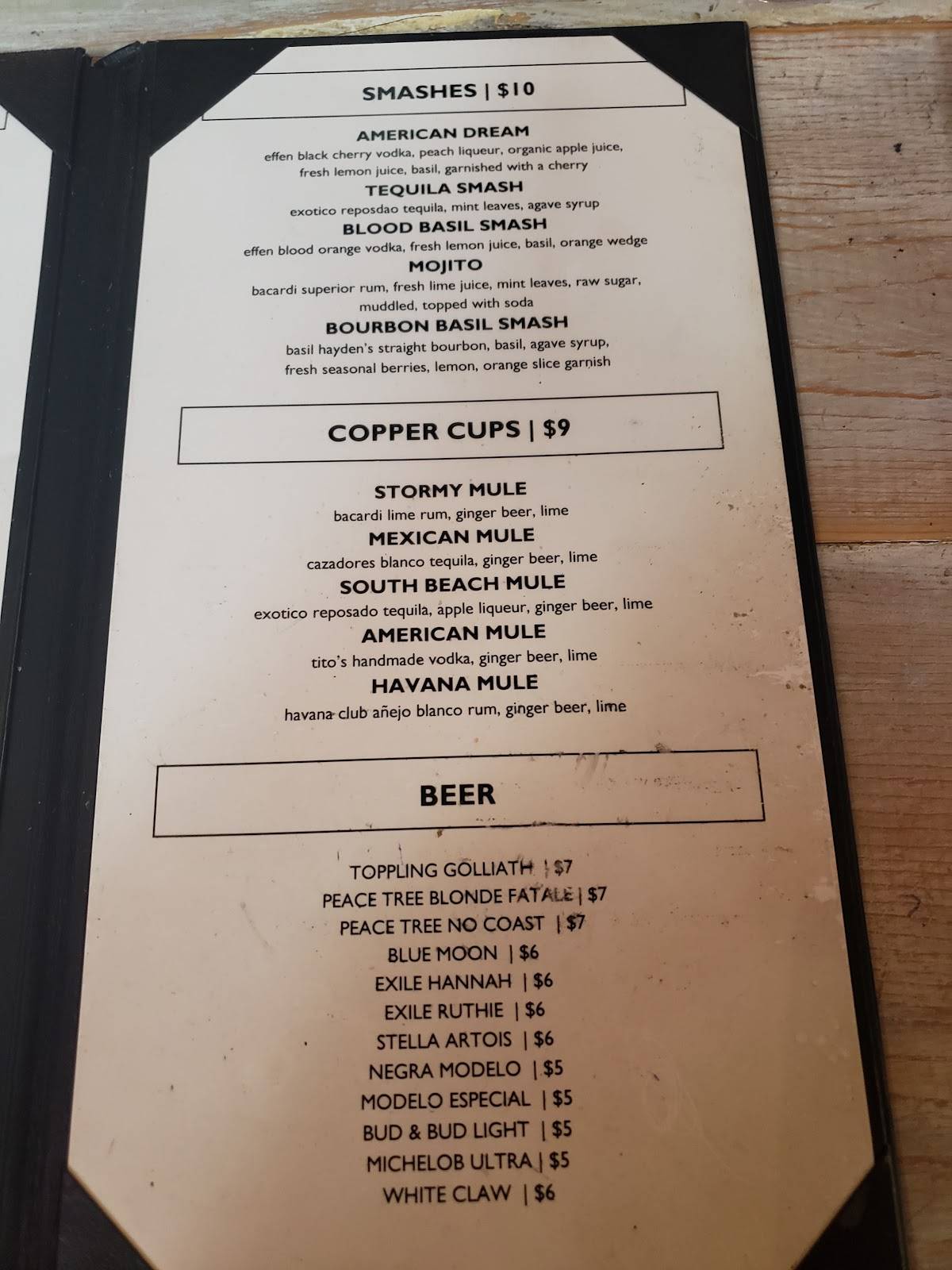 Menu at Ceviche Bar, Des Moines