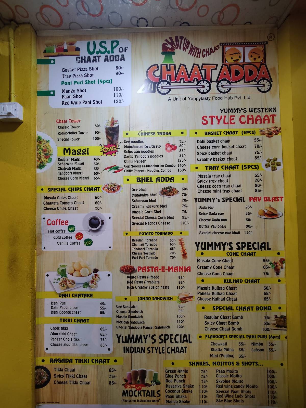 Menu at Chaat Adda & Party hall, Moodbidri