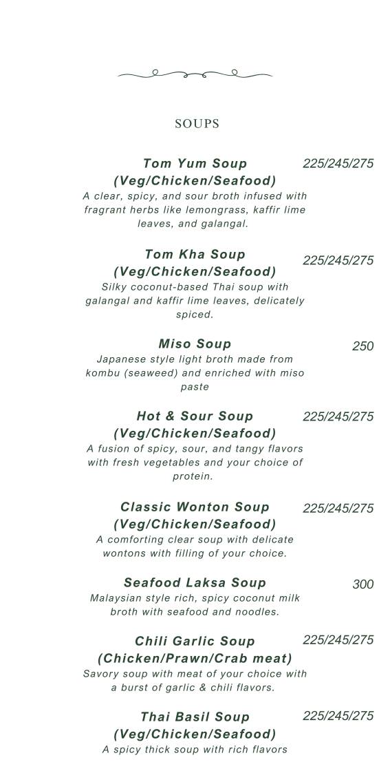 Menu at Asian Hive, Chennai, No. 3/1