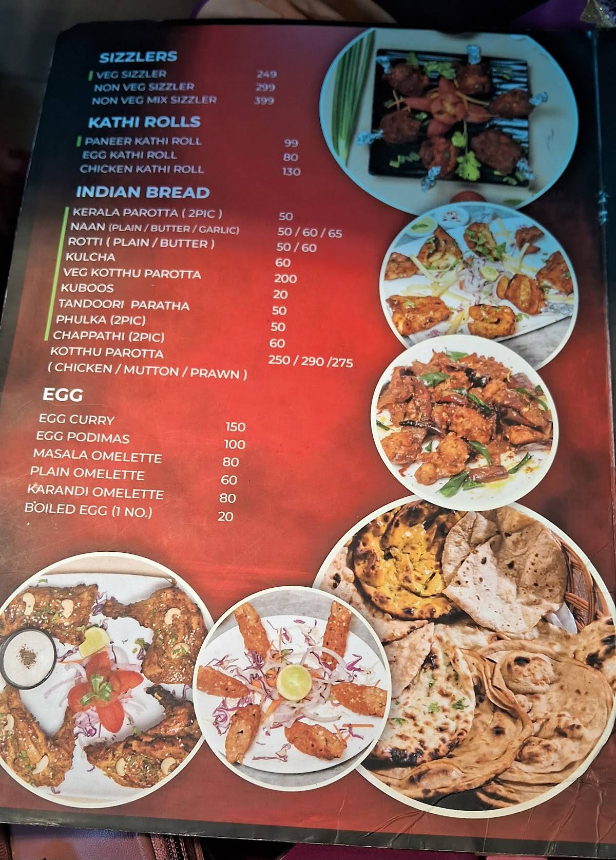 Menu at Namma Food Park ( The Family Restaurant), Chennai