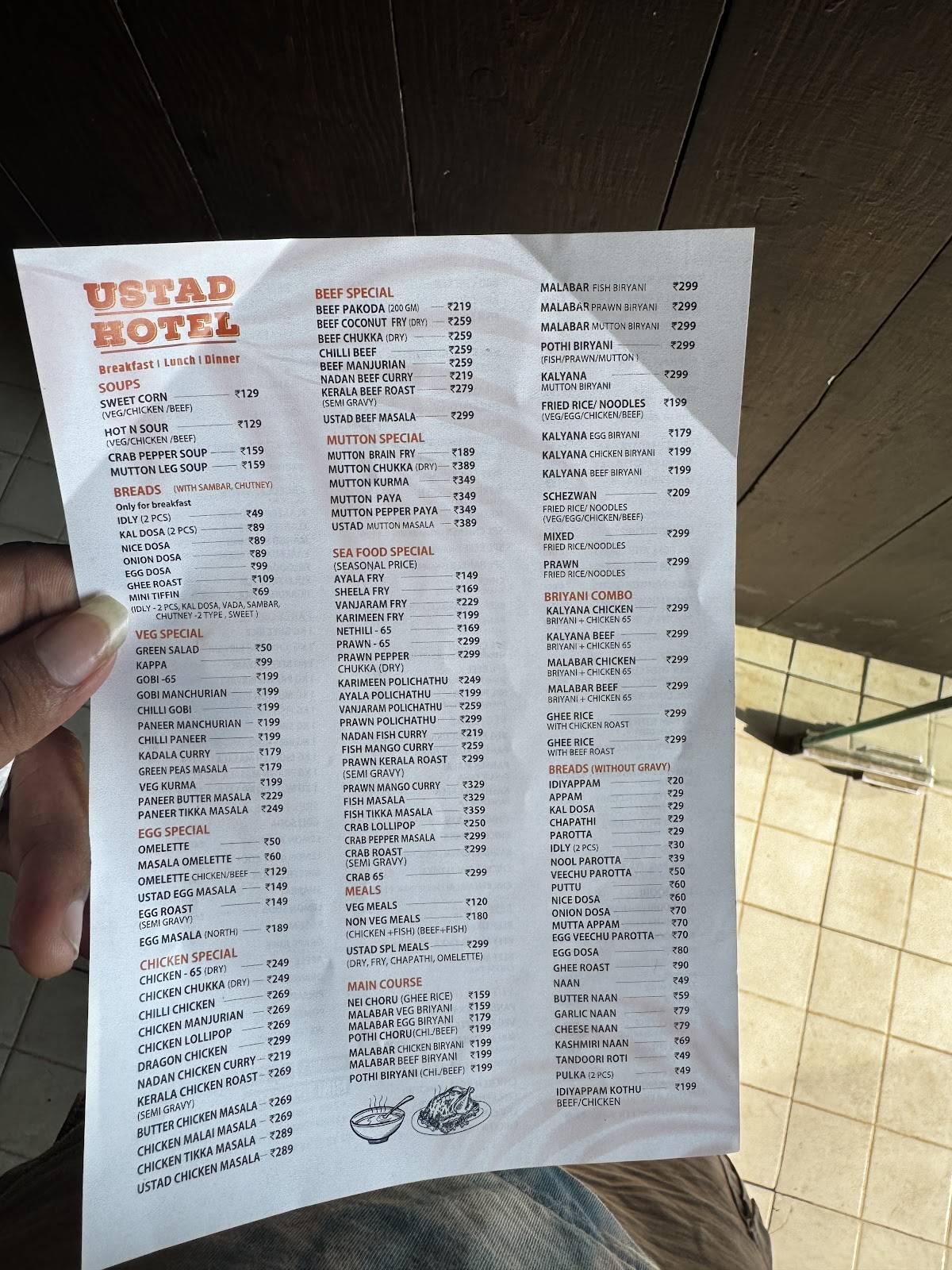 Menu at USTAD HOTEL, Chennai, 5