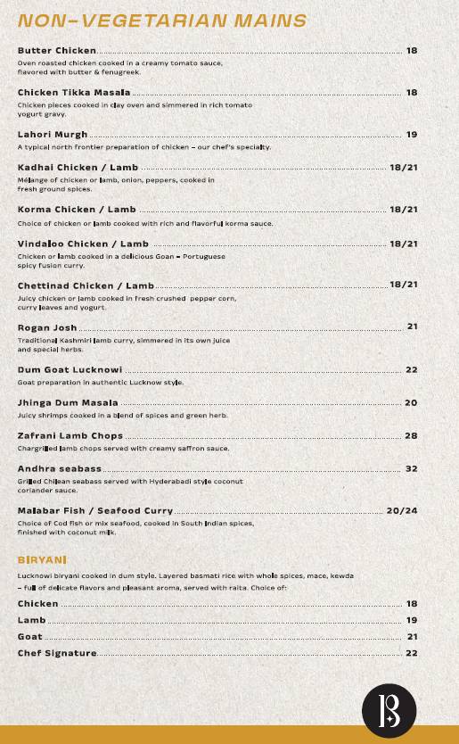 Menu at Black Salt restaurant, Chesterfield