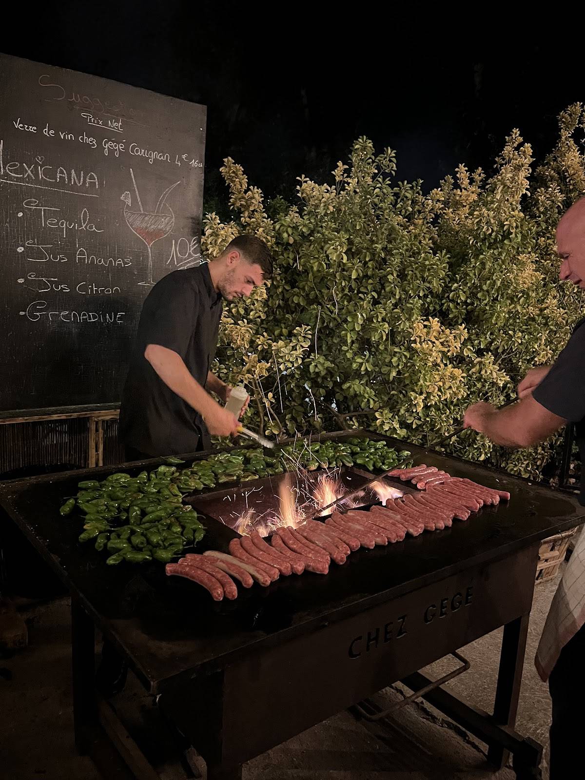 Menu au Chez Gégé restaurant, Le Soler