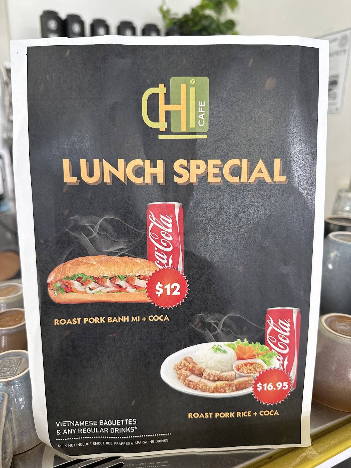 Menu at Chi Cafe, Kelvin Grove