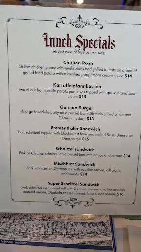 Menu at Schnitzel Platz pub & bar, Glendale Heights