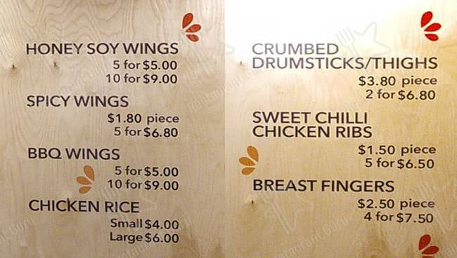 Menu at Chicken Bazaar fast food, Bankstown