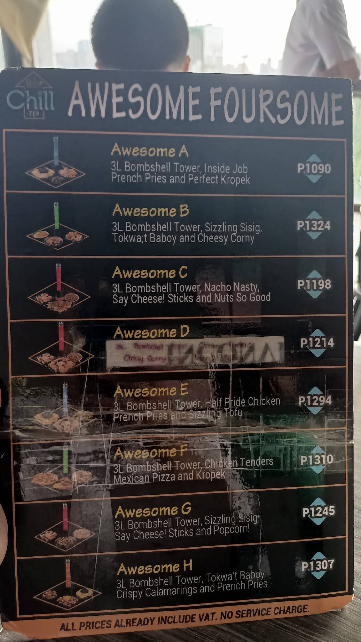 Menu at Chill Top pub & bar, Quezon City, Circulo Verde