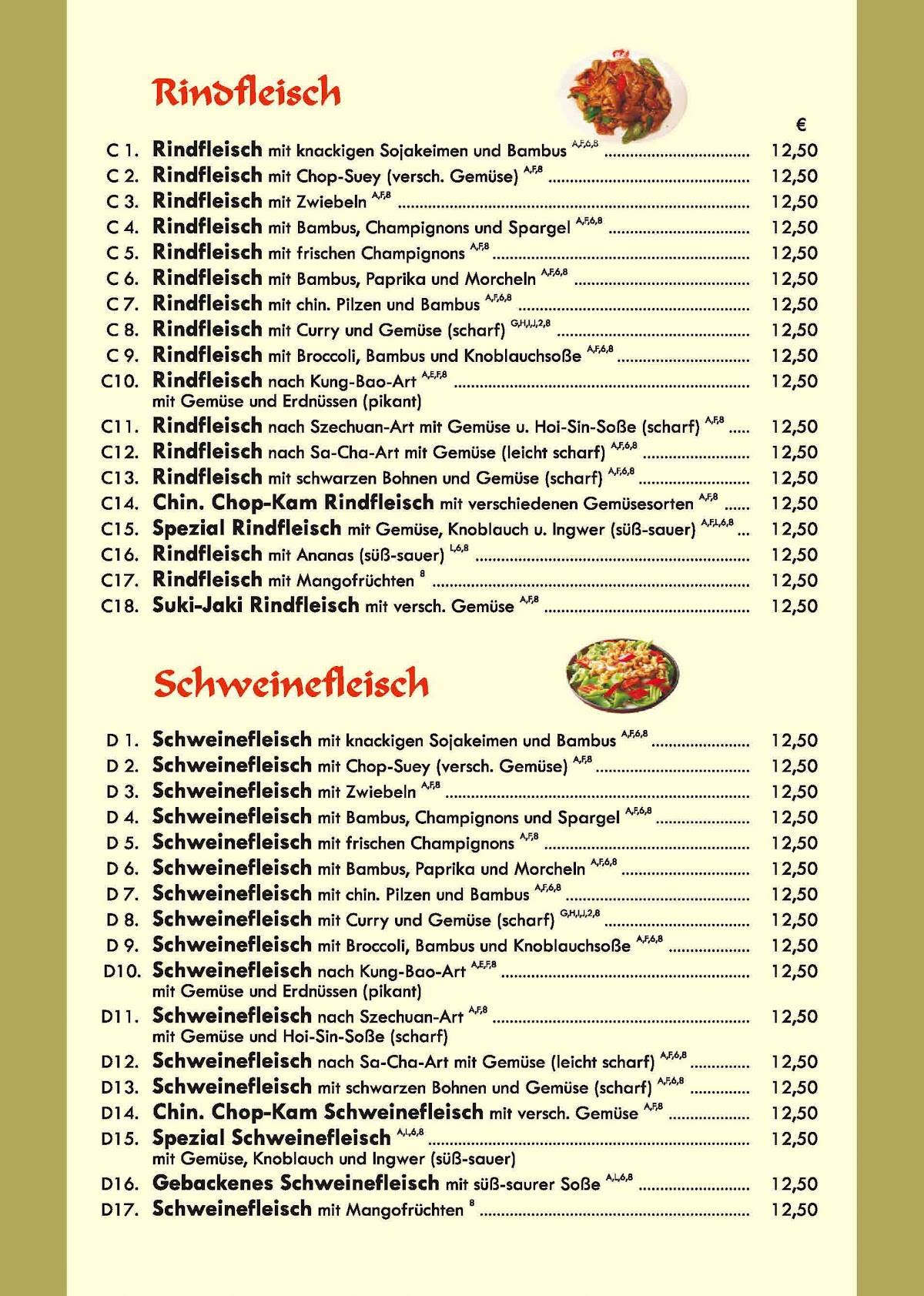 Speisekarte von China Restaurant Overseas, Hemer, Bahnhofstraße 4-8