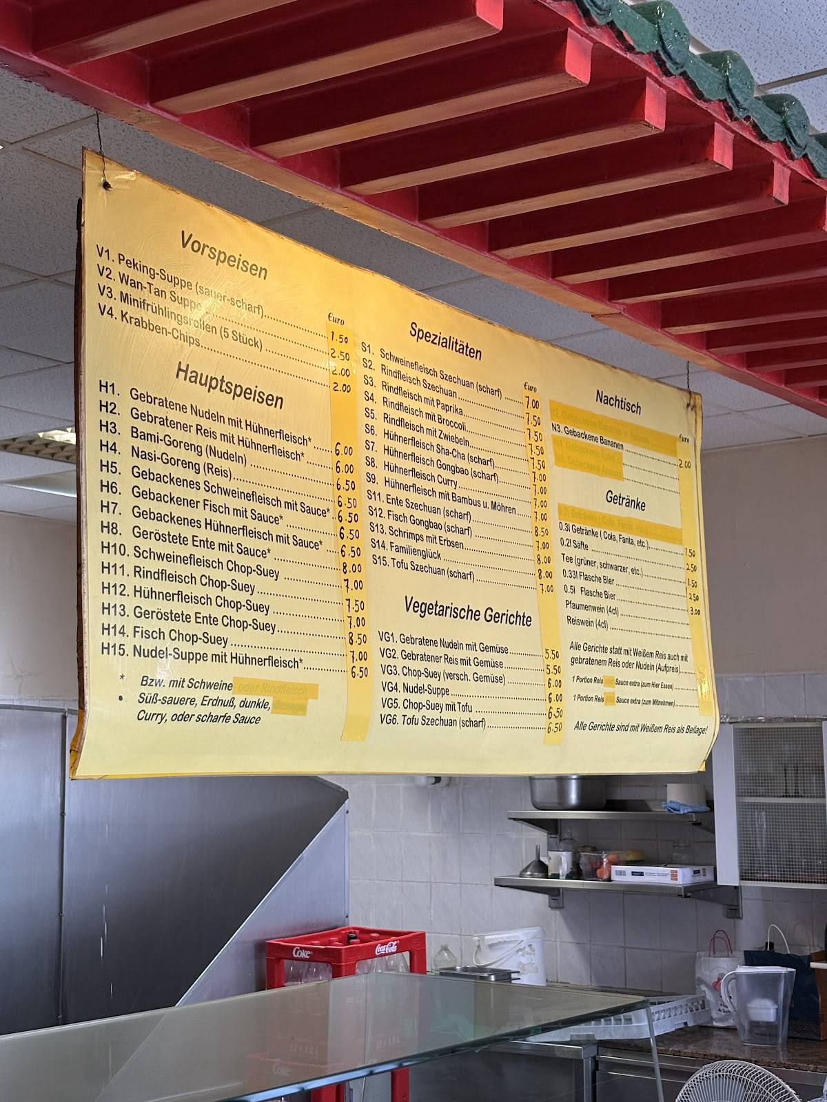 Speisekarte von China-Schnellimbiss Yin-Yang fast Food, Karlsruhe