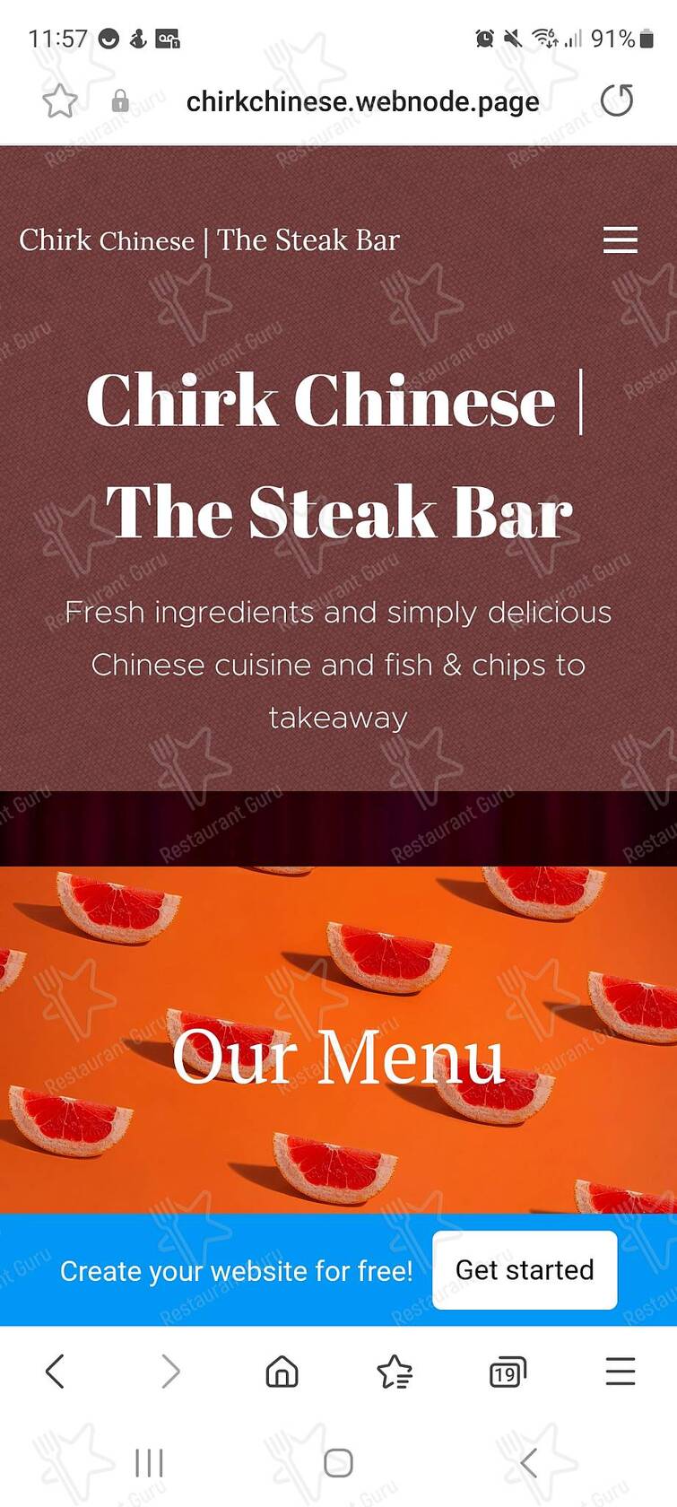 Menu at Chirk Chinese - The Steak Bar, Chirk