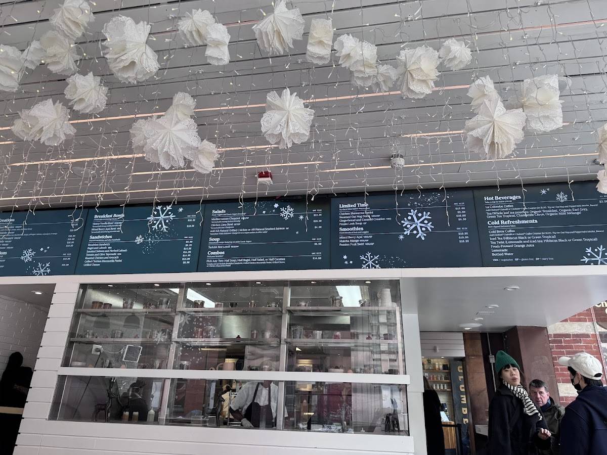 Menu at Chobani SoHo cafe, New York City, 152 Prince St