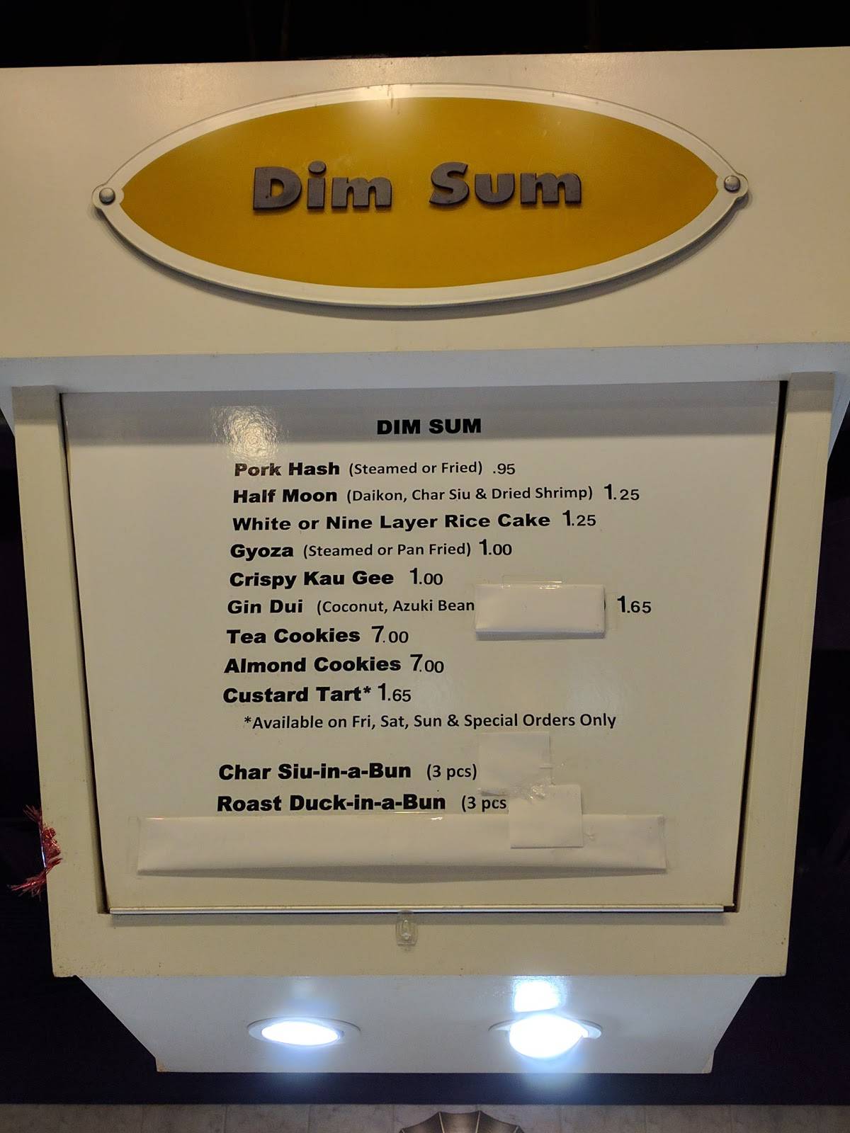Menu at Chun Wah Kam Noodle Factory restaurant, Aiea