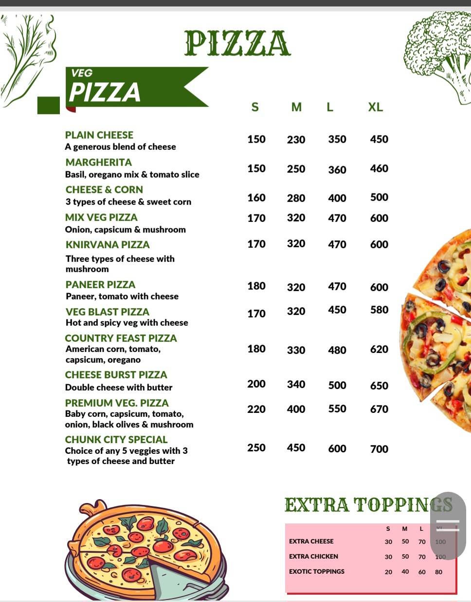 Menu at Chunk City Handwara, Handwara
