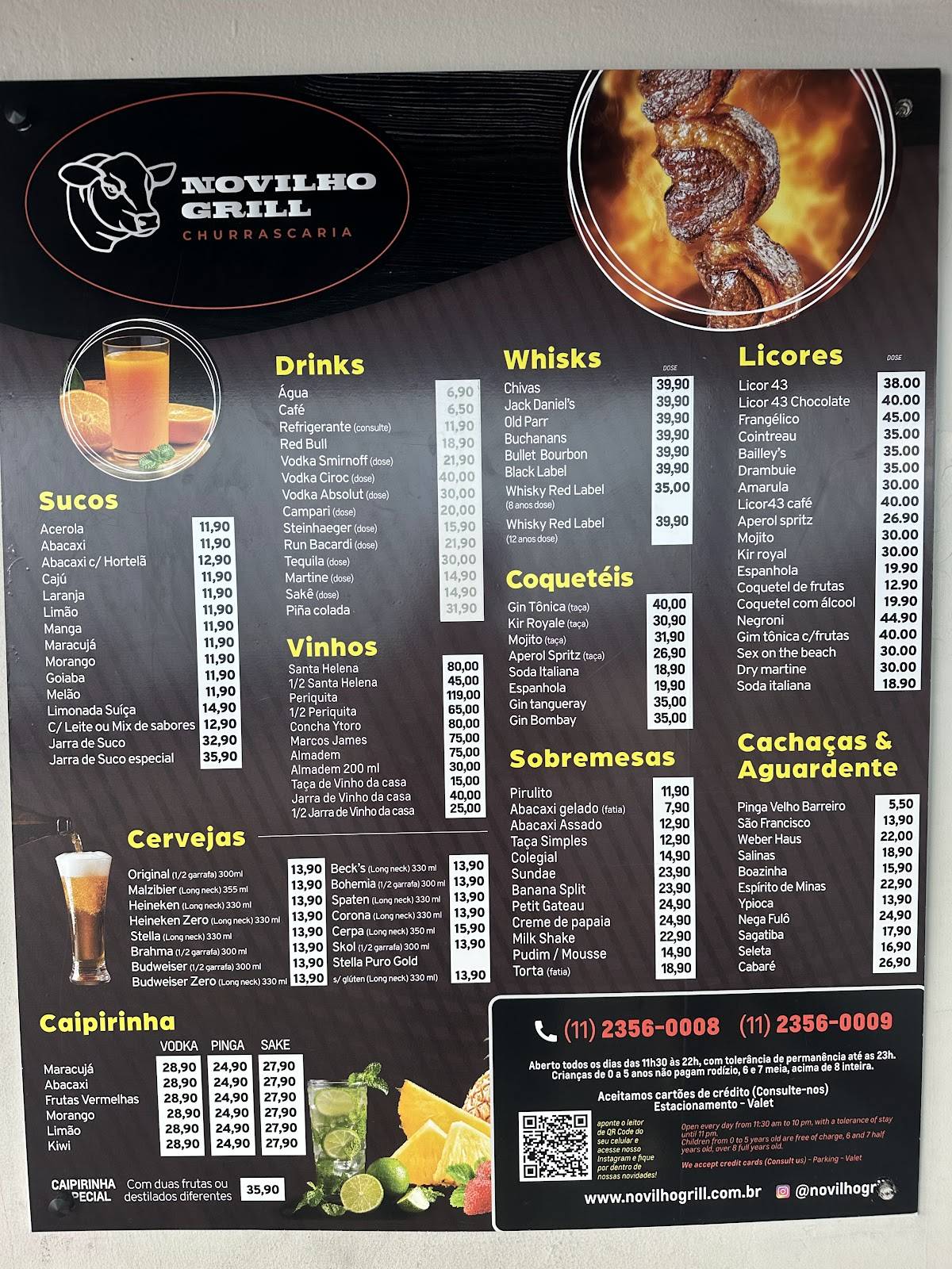 Menu em Churrascaria Novilho Grill - Rodízios de Carne, São Bernardo do ...