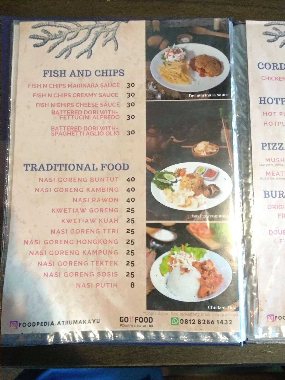 Menu at Rumah Kayu restaurant, Cilegon