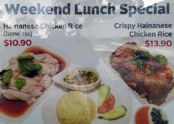 Menu at Cinta Raya Restaurant, Scoresby