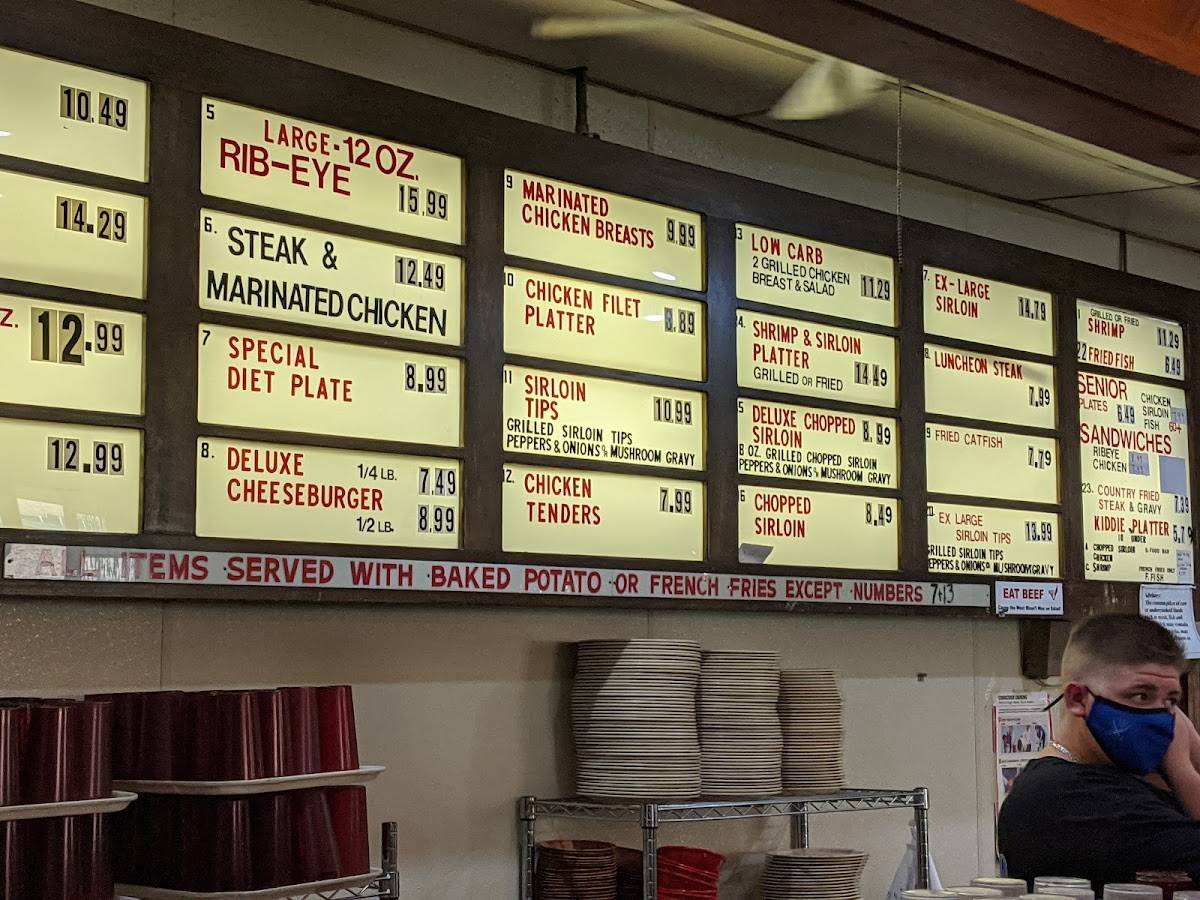 Menu at Circle J Family Steak House steakhouse, Blue Ridge