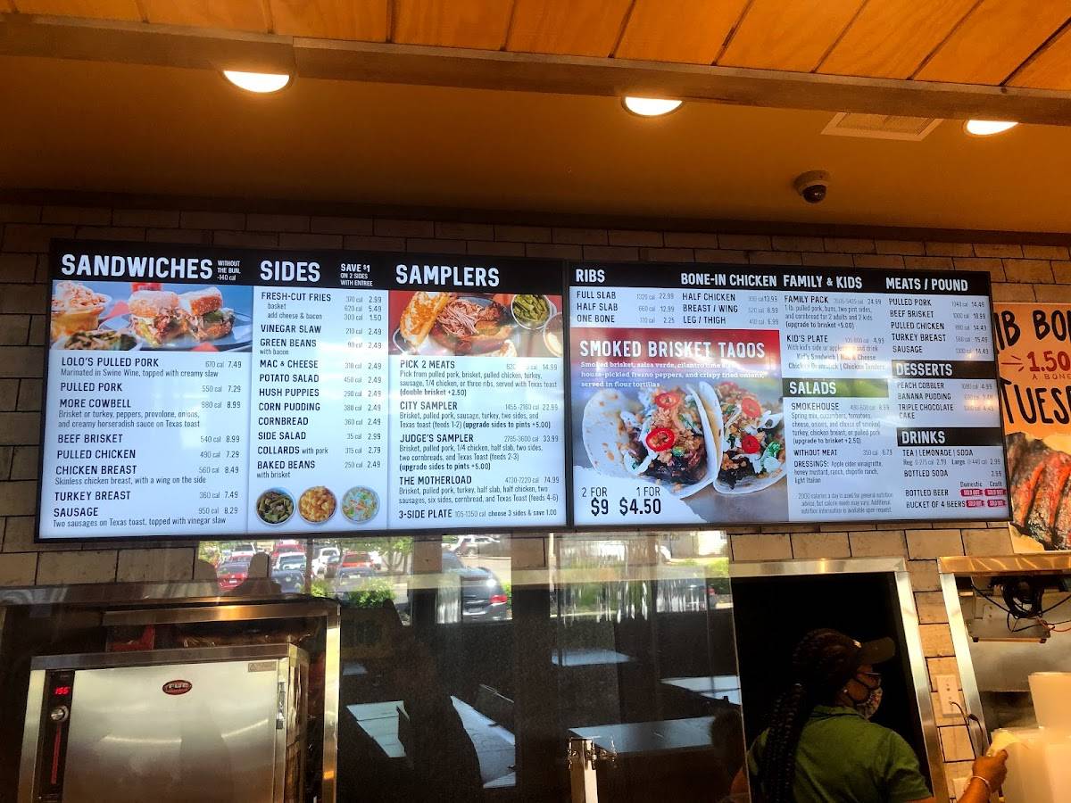 Menu at City Barbeque, Dayton, Miller Ln