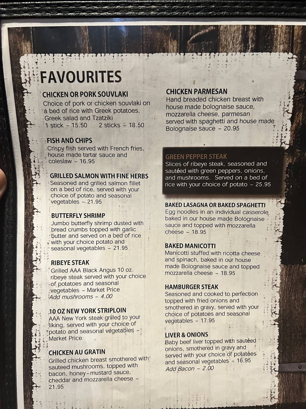 Menu at City Limits Bar & Grill, Cornwall, Cornwall Centre Rd