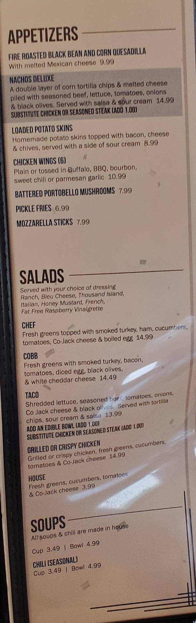 Menu at City Limits restaurant, Newaygo