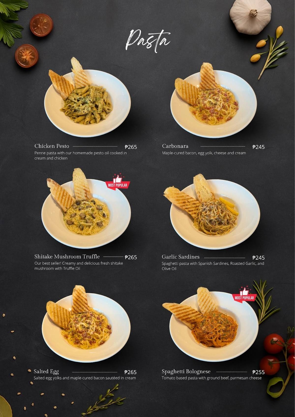 Menu at Café Natalia cafe, City of Balanga