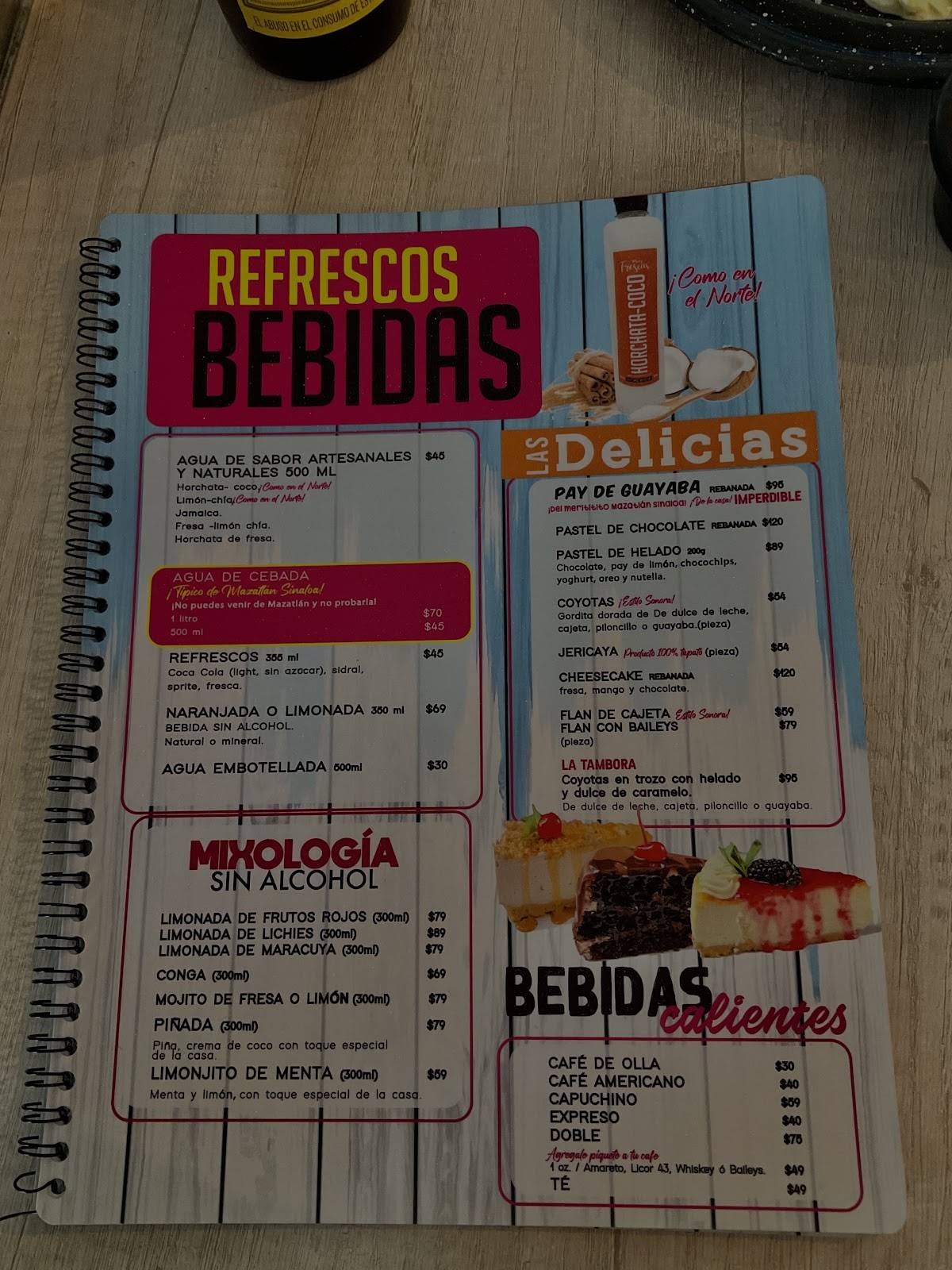 Menu at Camarón Buchón ROMA restaurant, Ciudad López Mateos