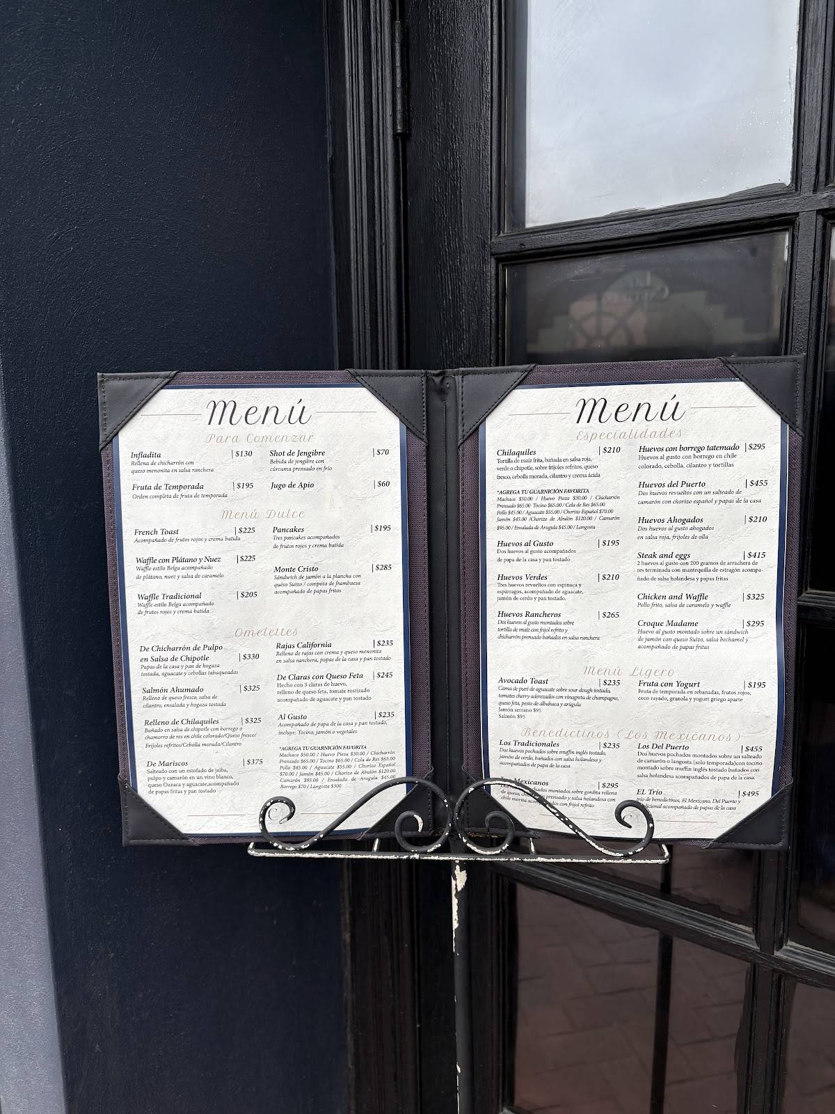 Menu at Clara Restaurante, Ensenada