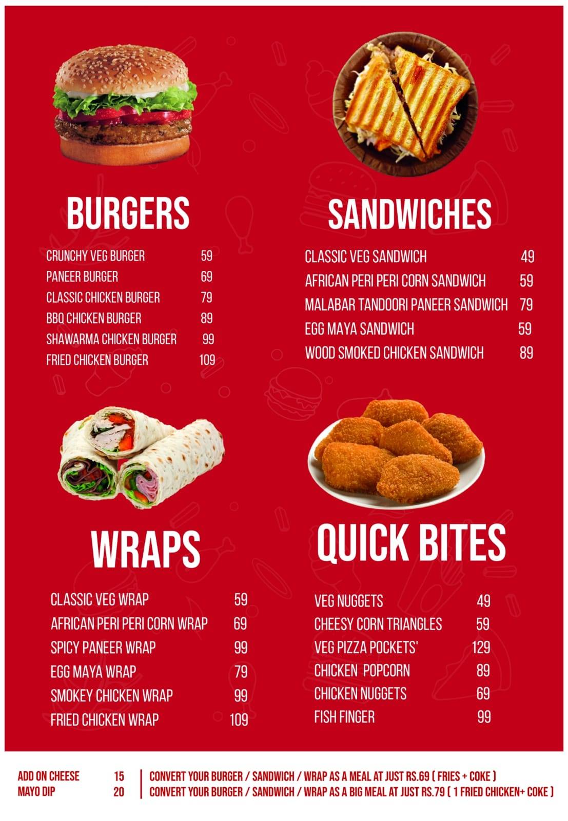 Menu at Classic Rider cafe Vellore, Vellore