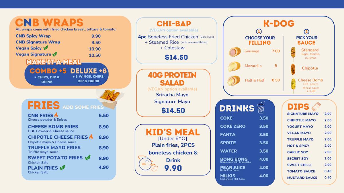 Menu at CnB Chicken & Burger [Norwood] restaurant, Norwood
