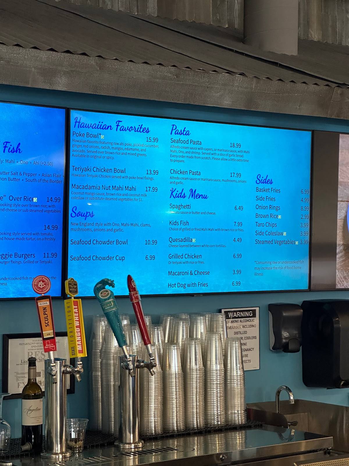 Menu at Coconut's Fish Cafe, Scottsdale, E Mayo Blvd #1108