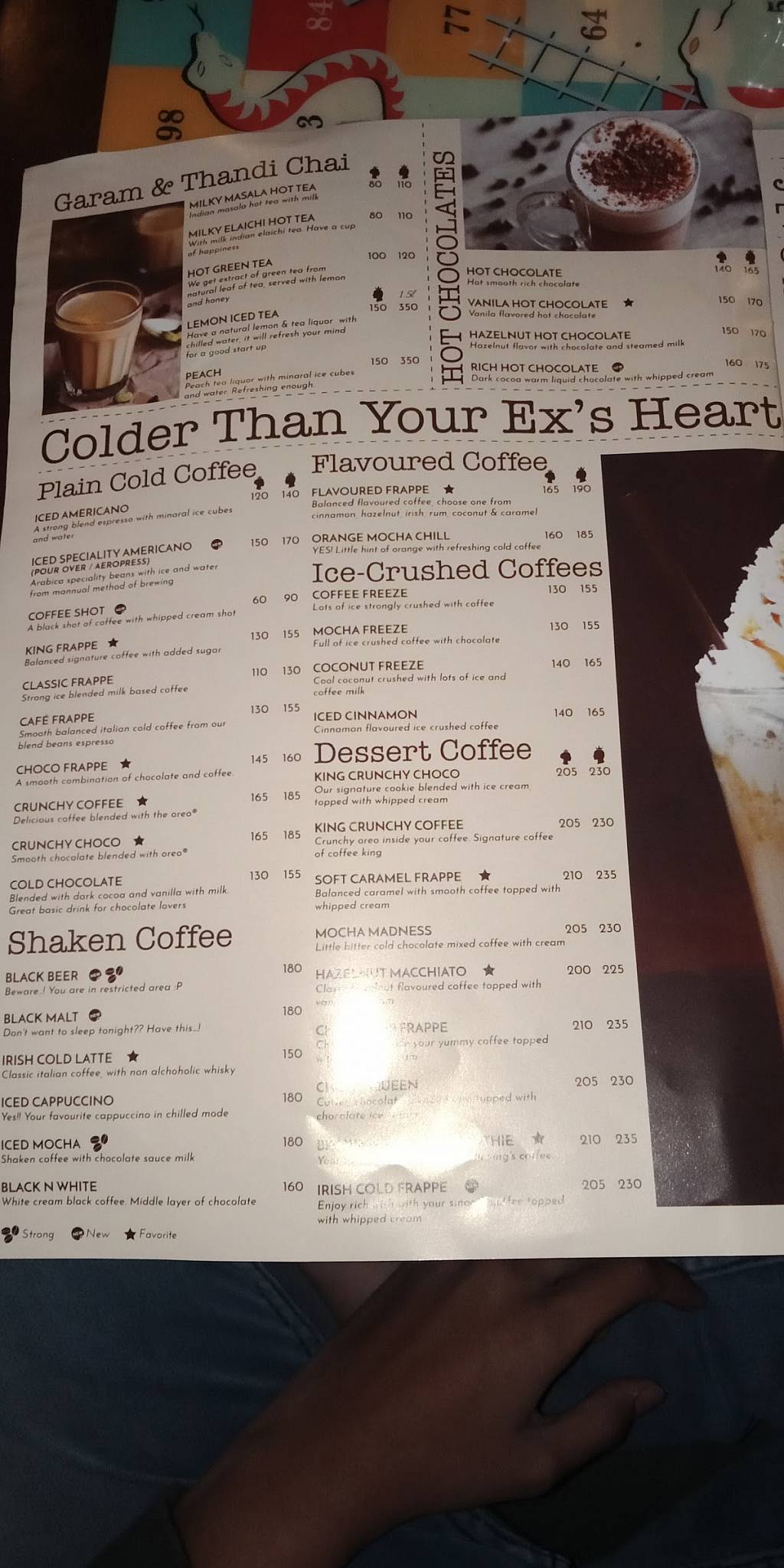 Menu at Coffee King, Surat, UG-1