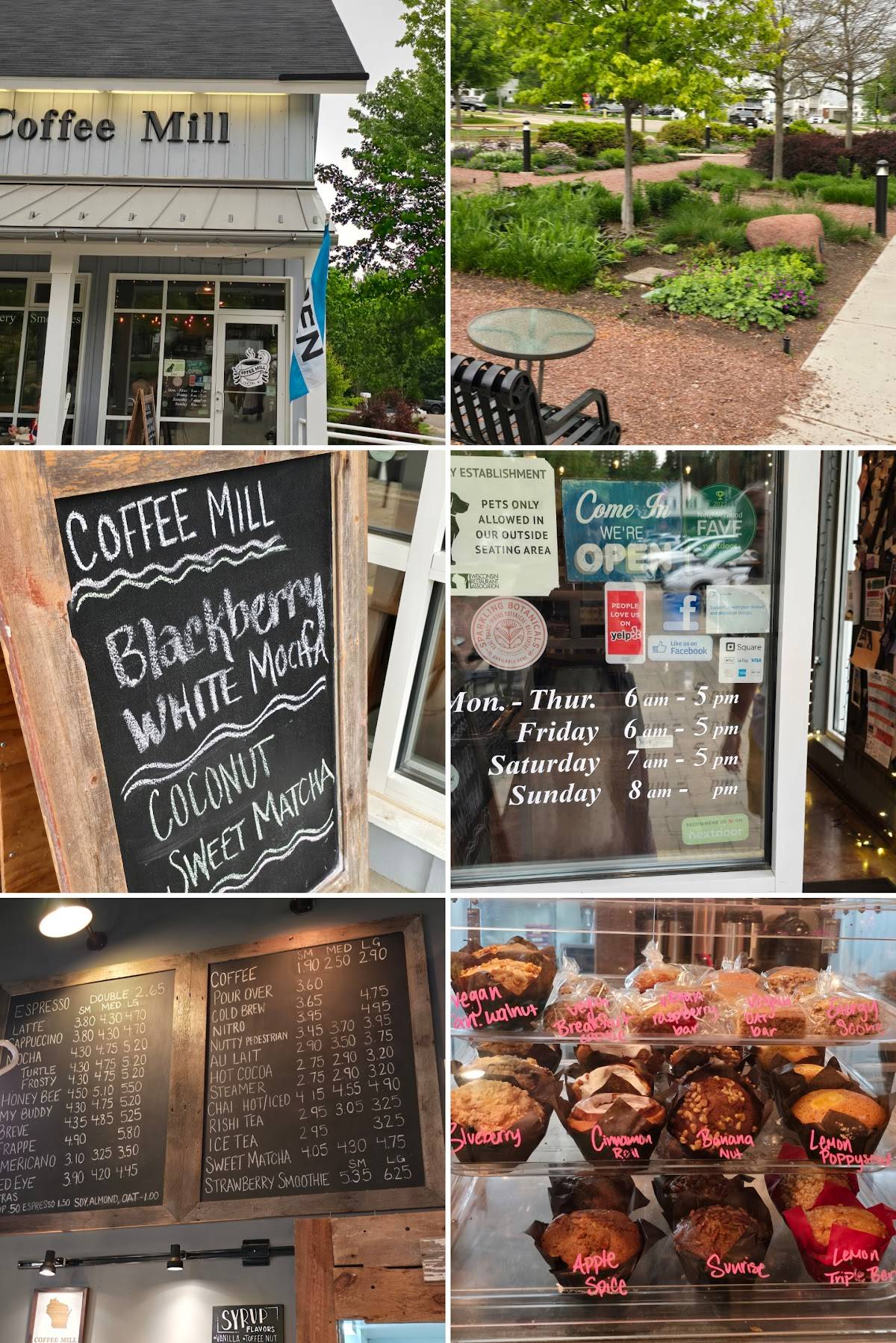 Menu at Coffee Mill cafe, Fontana-on-Geneva Lake