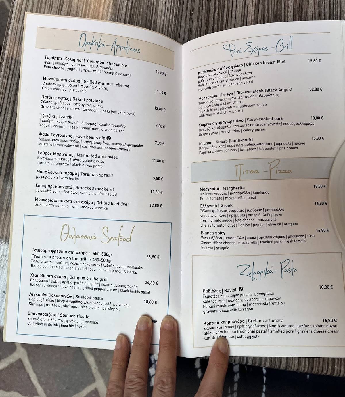 Menu at Colombo Kitchen & Bar, Chania