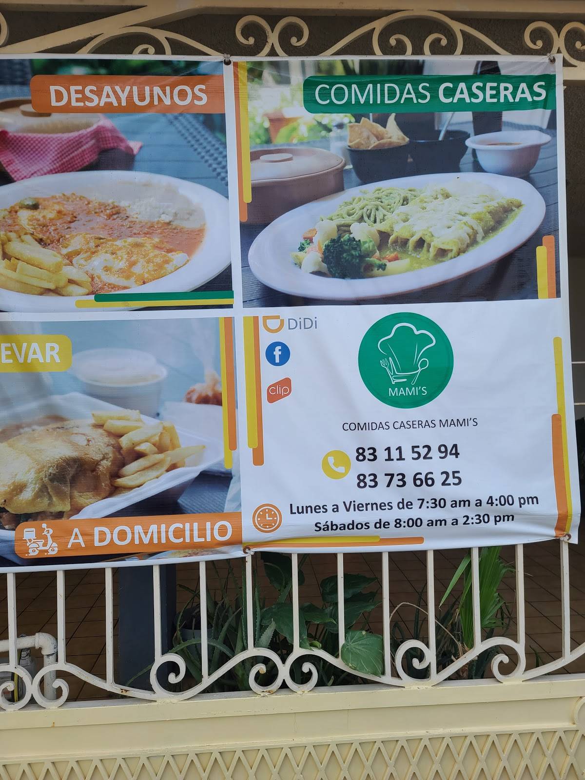Carta del restaurante Mami's Comidas Caseras, Monterrey