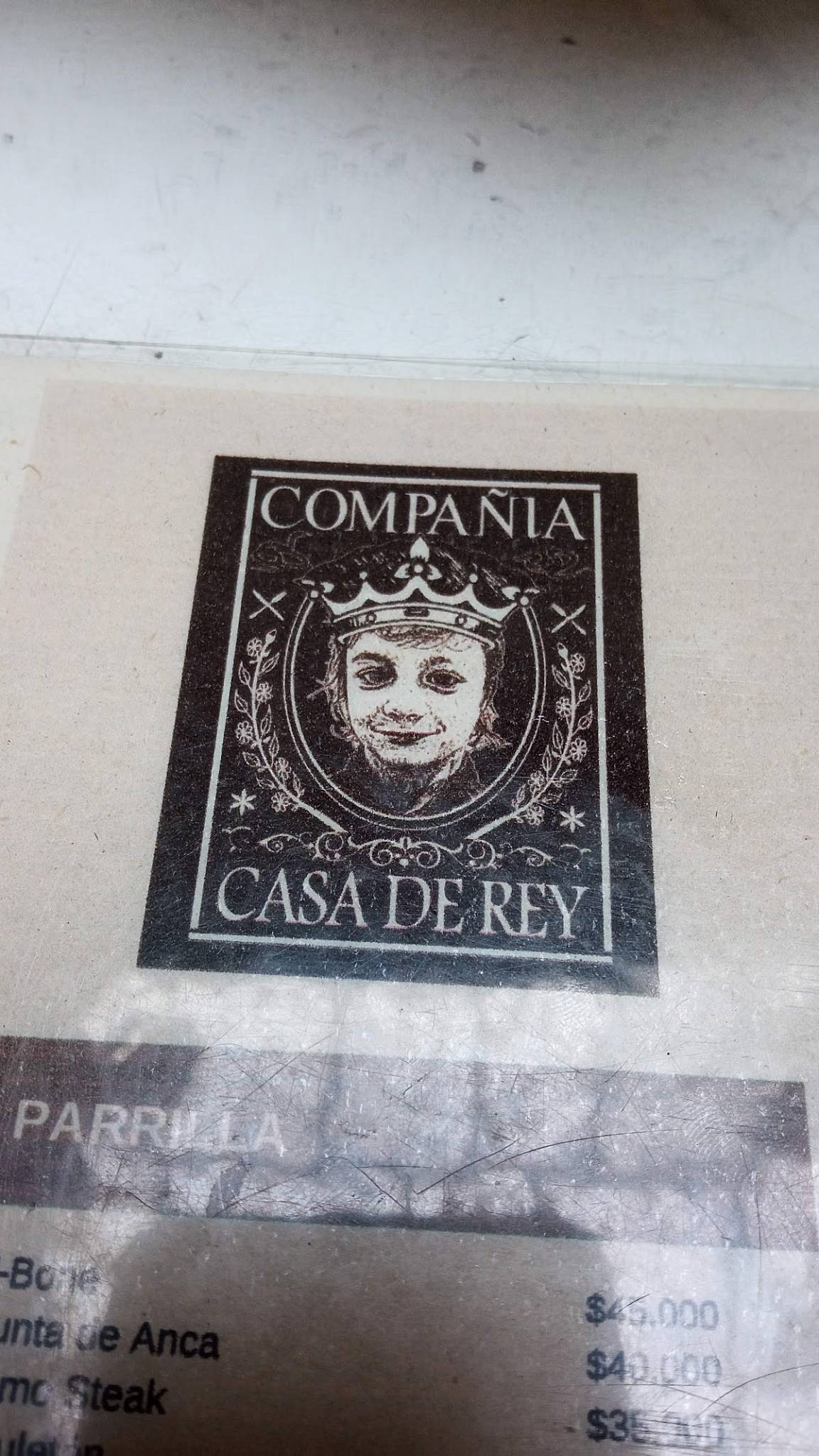 Carta del restaurante Compañía Casa del Rey, Bogotá