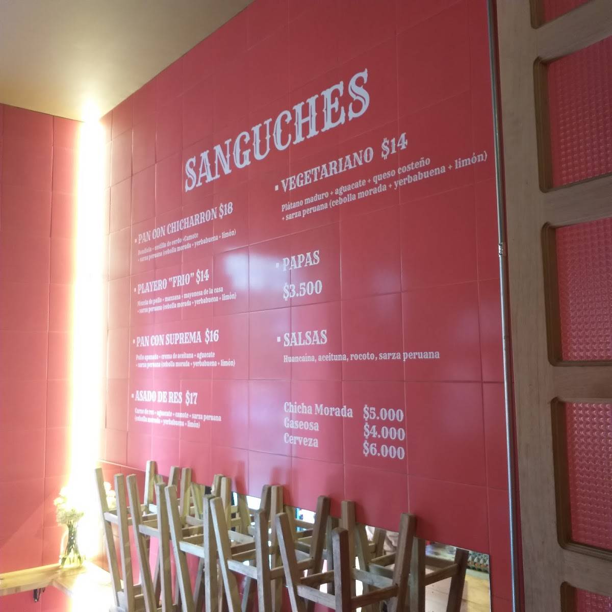 Carta del restaurante Compañía Casa del Rey, Bogotá