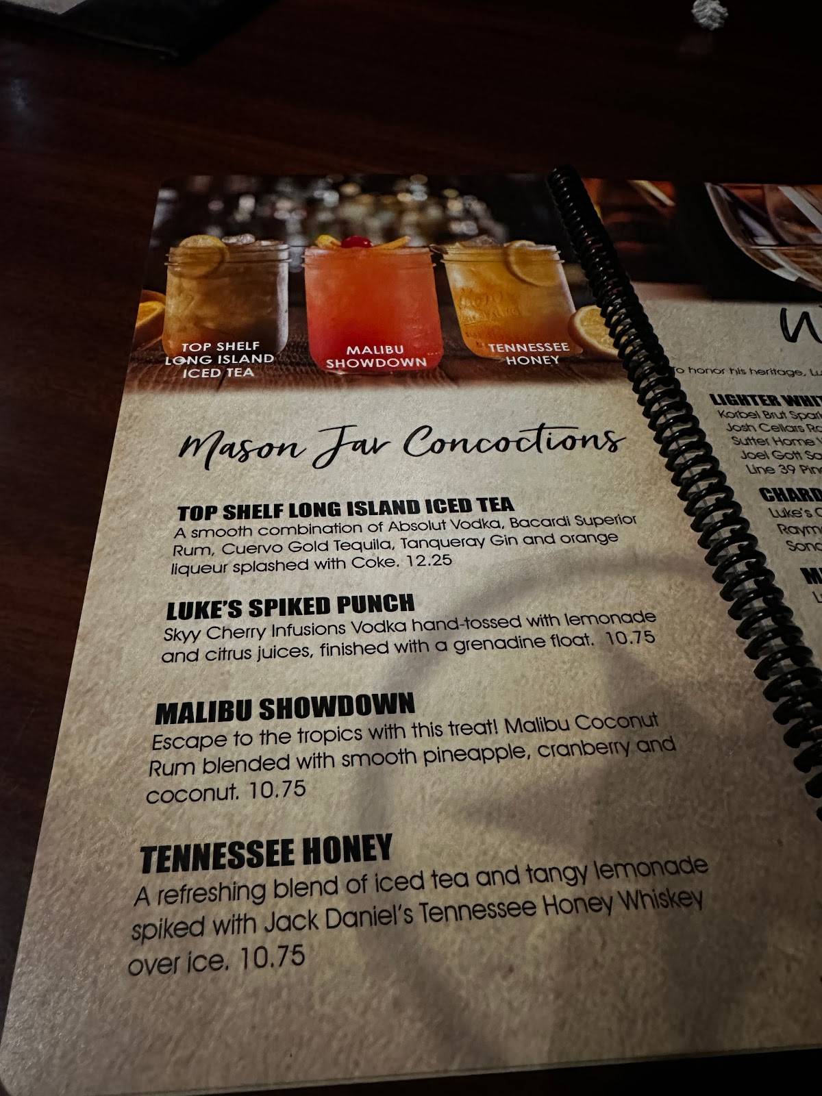 Menu at Cool Hand Luke's Steakhouse, Clovis