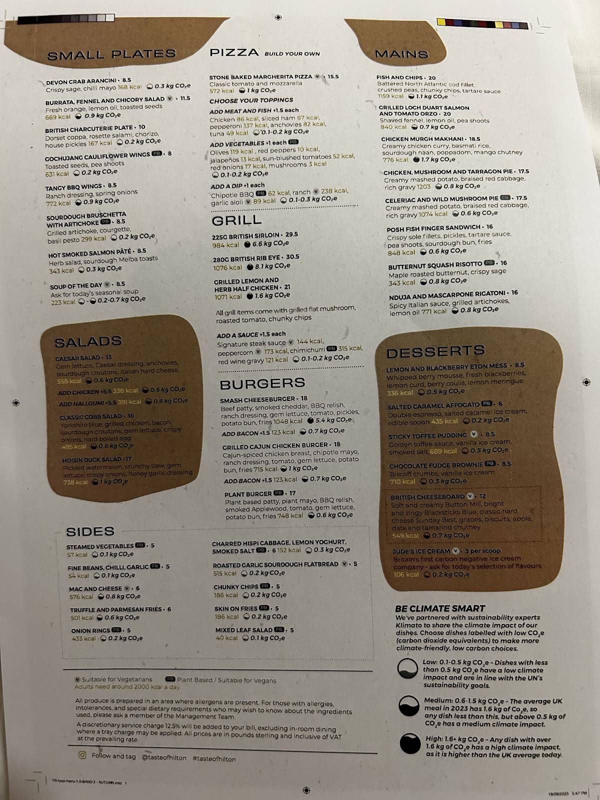 Menu at Coopers Bar, Tewkesbury