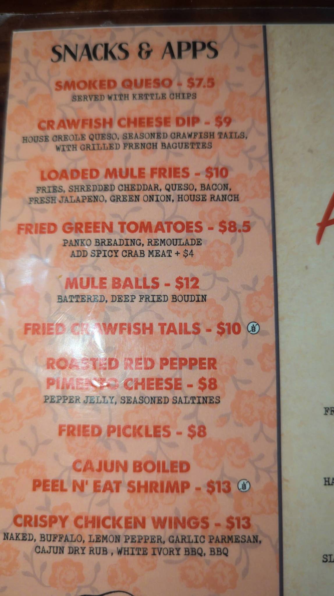 Menu at Copper Mule Table & Tap-Bryant pub & bar, Bryant